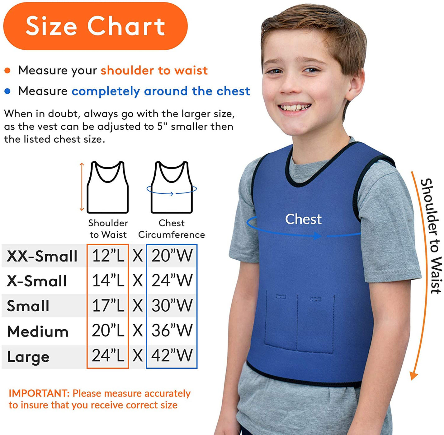 WEIGHTED - Sensory Compression Vest for Kids with Processing Disorders ...