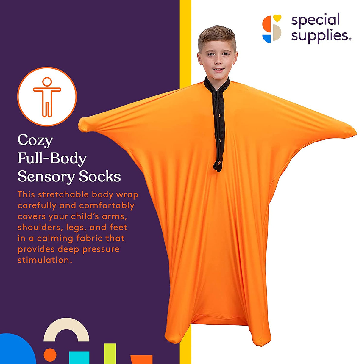 Sensory Stretchy Body Sock - New Snap Closure – Special Supplies