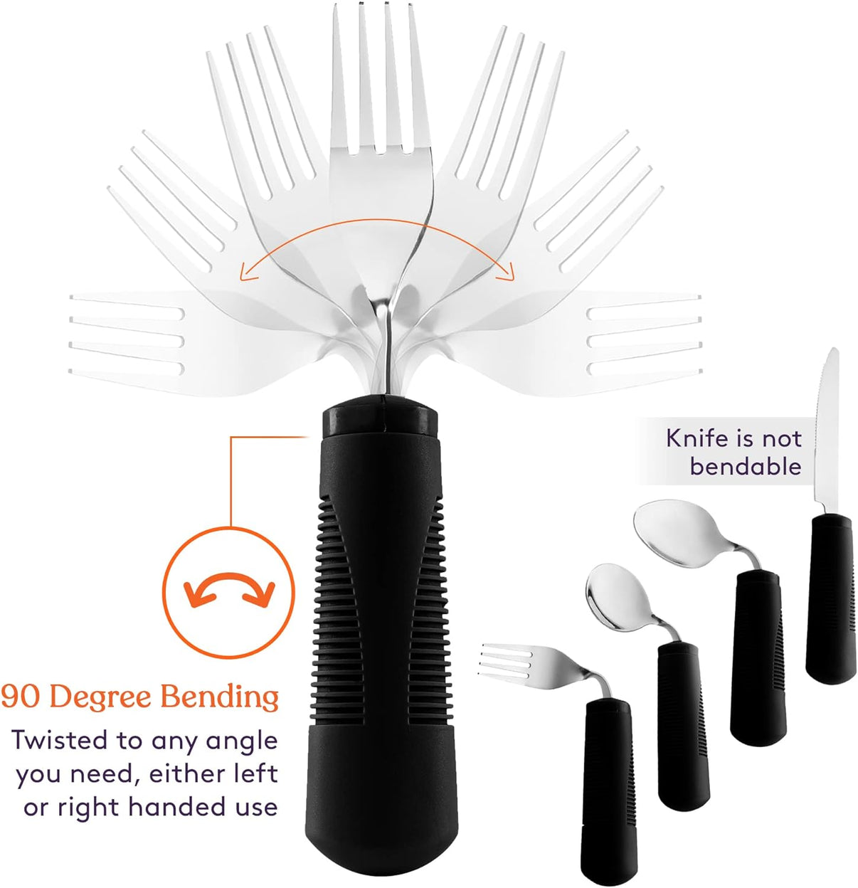 Adaptive Utensils - Weighted and Bendable 6 oz. Arthritis Aid Silverwa ...