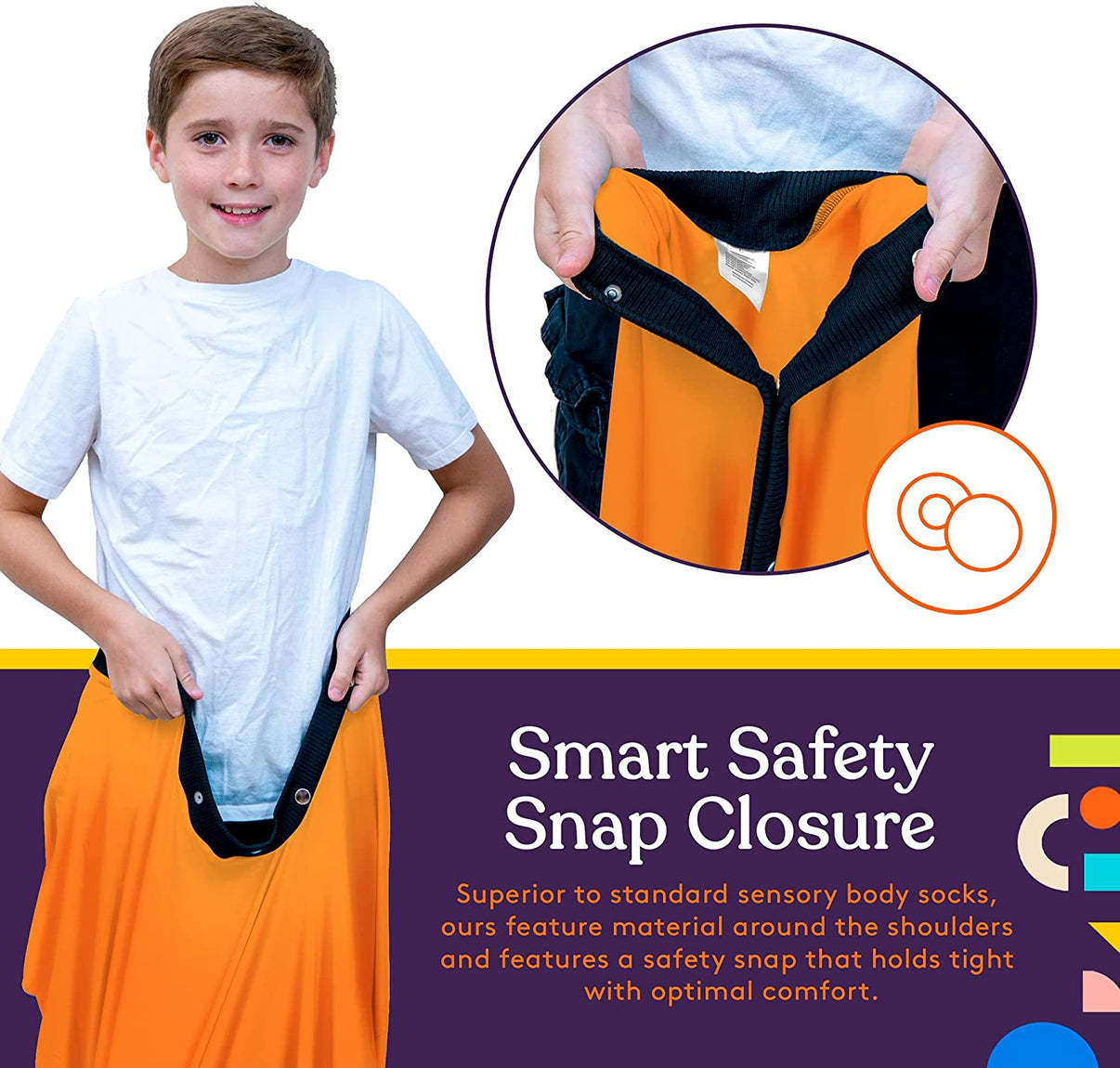 Sensory Stretchy Body Sock - New Snap Closure – Special Supplies