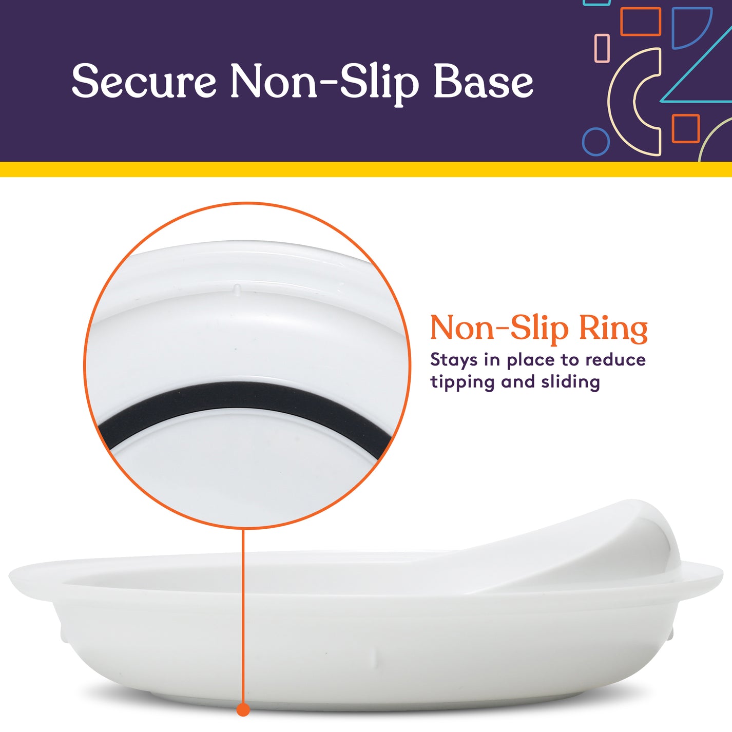 Spill-Proof Scoop Plates – White (2 Pack) – Special Supplies