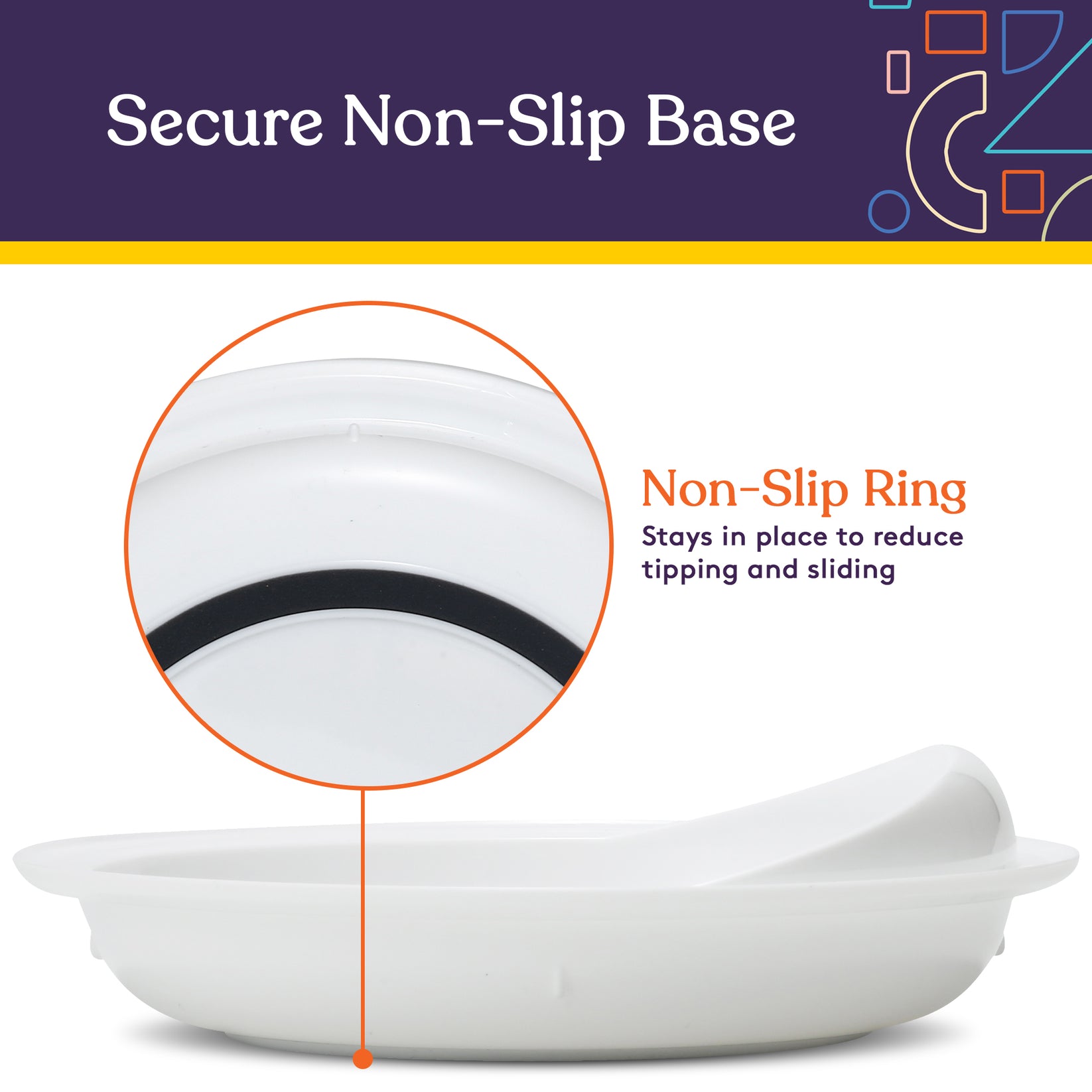 Spill-Proof Scoop Plates – White (2 Pack) – Special Supplies