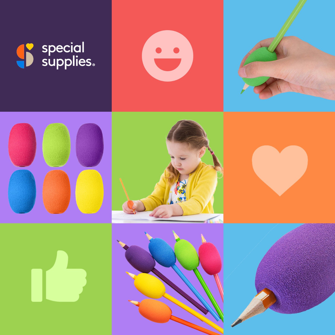 Pencil Egg Grips (6 Pack) – Special Supplies
