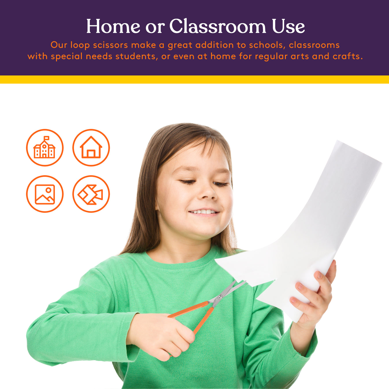 Large Loop Scissors 8" (3-Pack) – Special Supplies