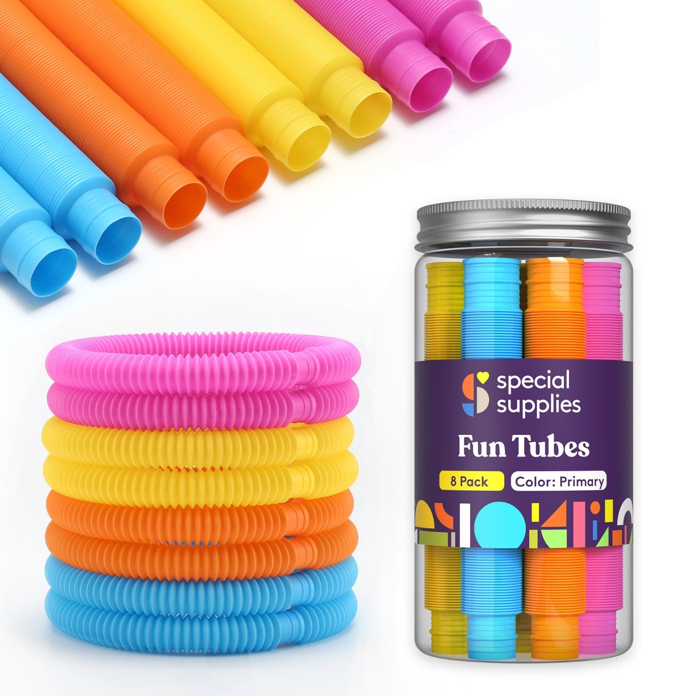 Pop Tubes (Multi-Color): 8 Pack – Special Supplies