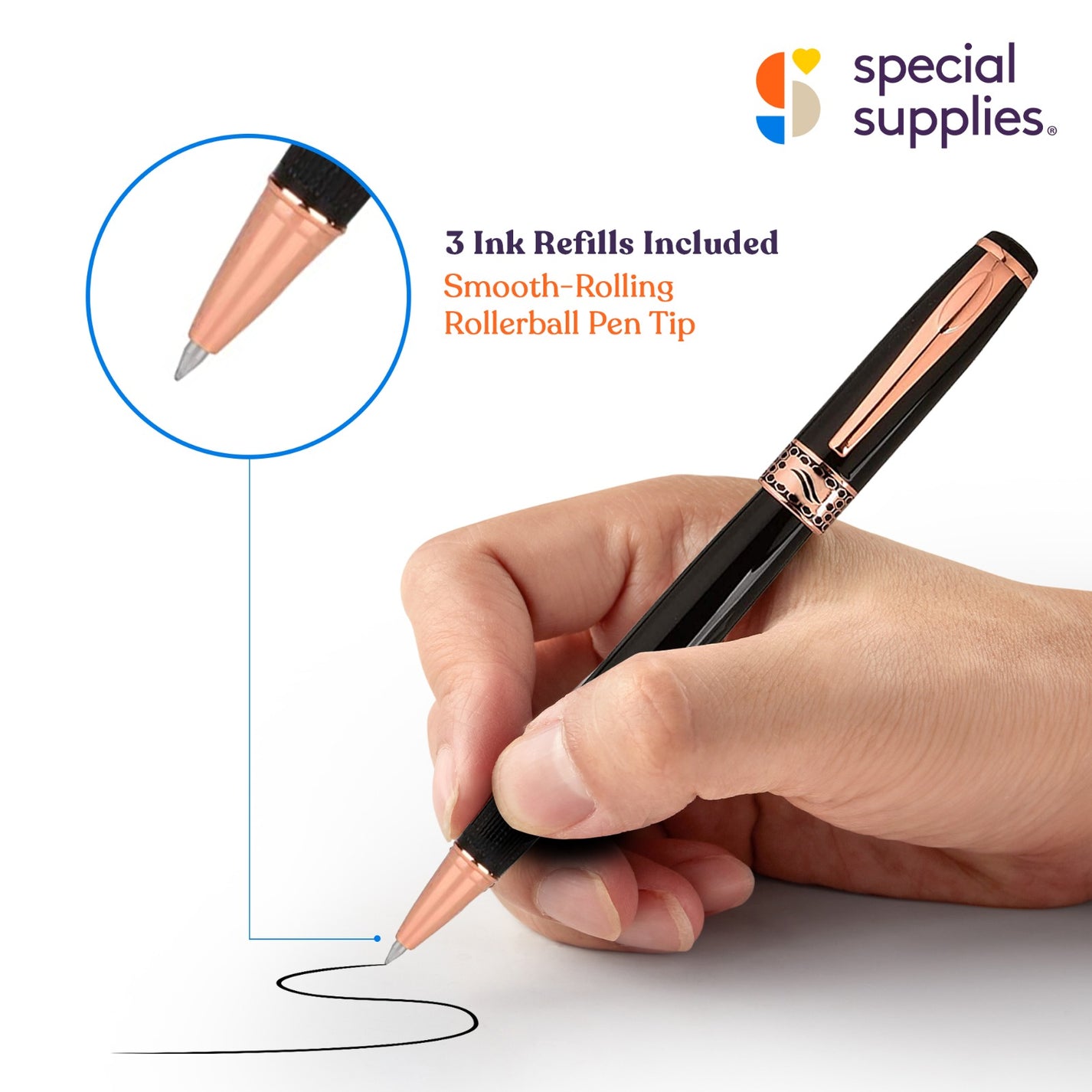 Weighted Pens for Hand Tremors, Low Dexterity, Poor Grip Strength, 3 P ...